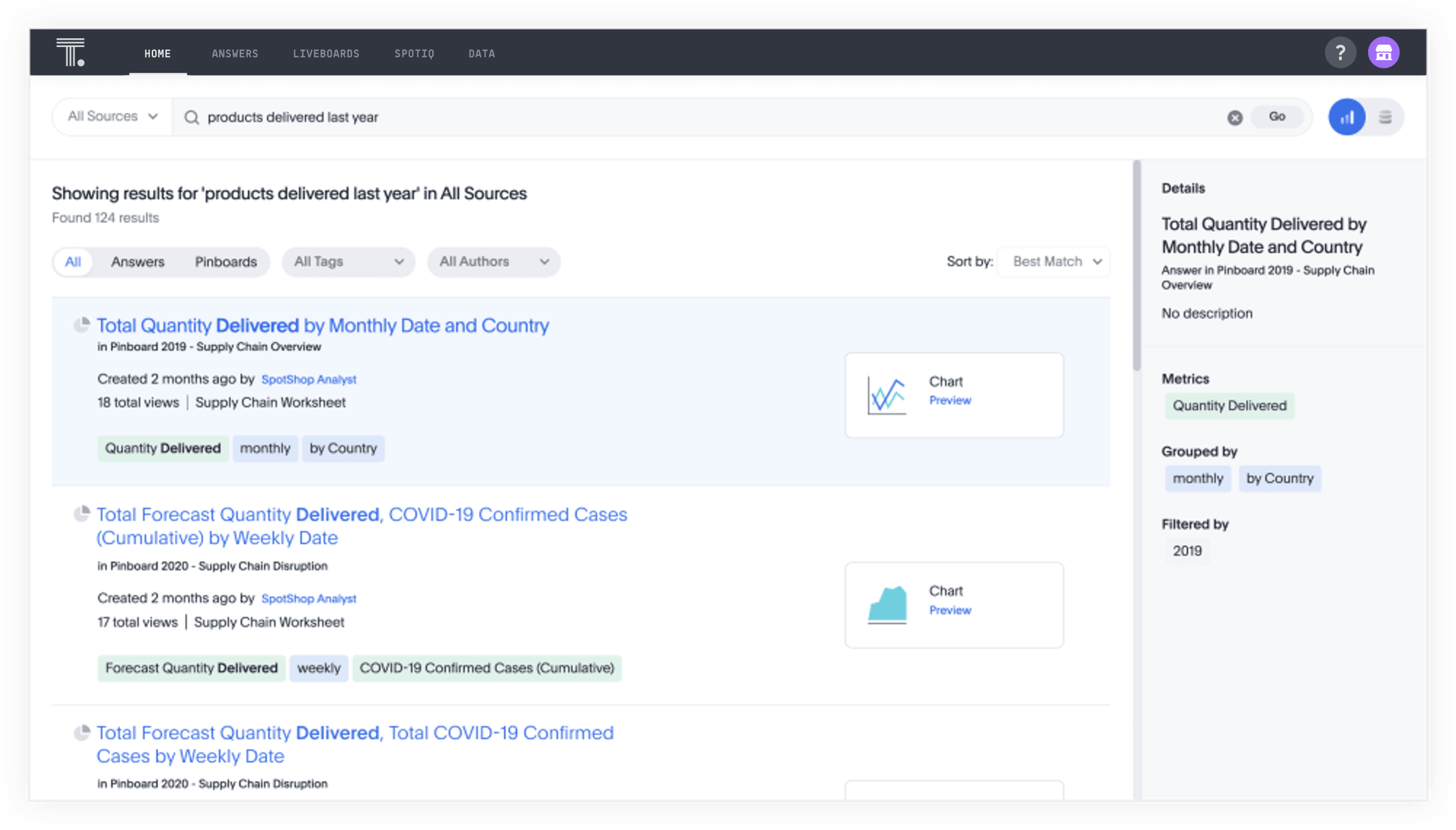 Search: Get self-service analytics with search for data | ThoughtSpot