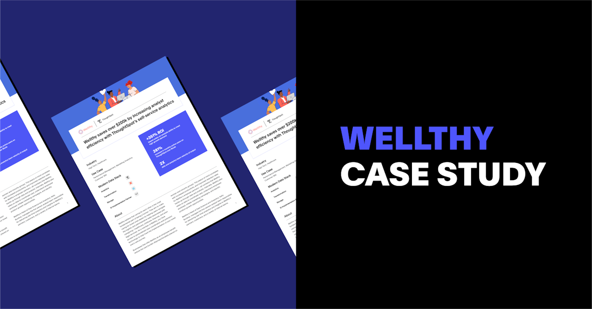 Wellthy saves over $200k by increasing analyst efficiency with ThoughtSpot’s self-service analytics