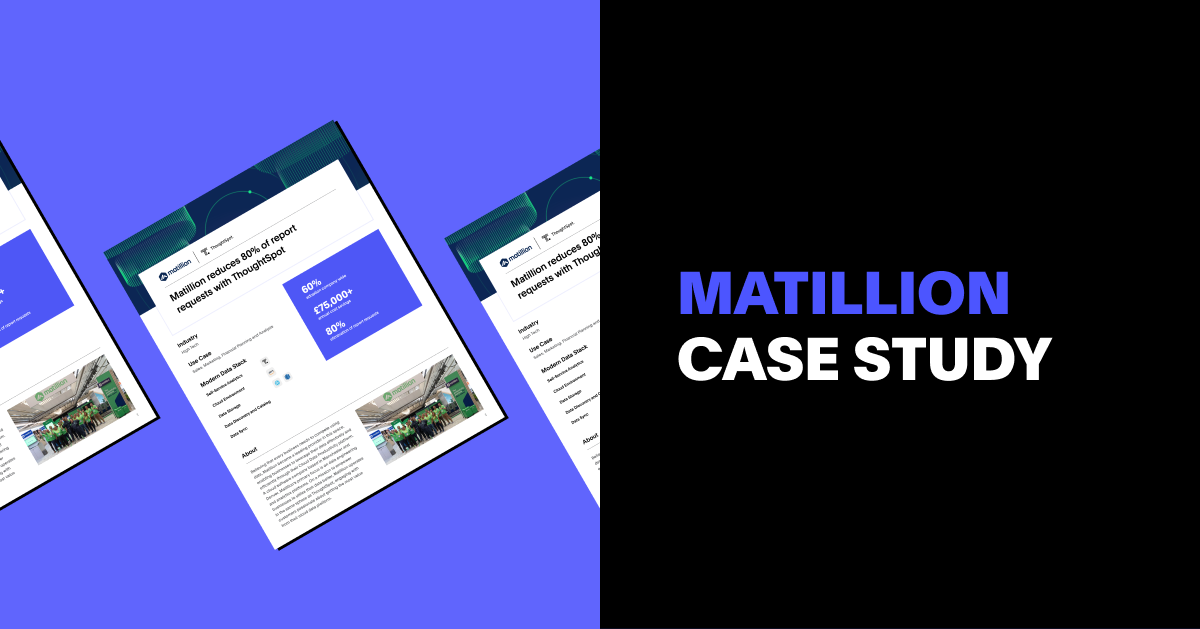 Check how Matillion increases user engagement using ThoughtSpot