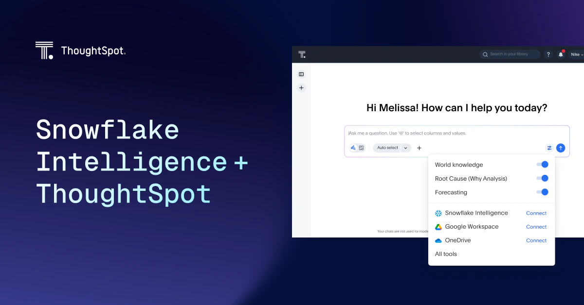 ThoughtSpot for Snowflake Intelligence