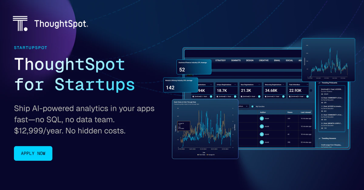 ThoughtSpot for Startups – AI-Powered Embedded Analytics