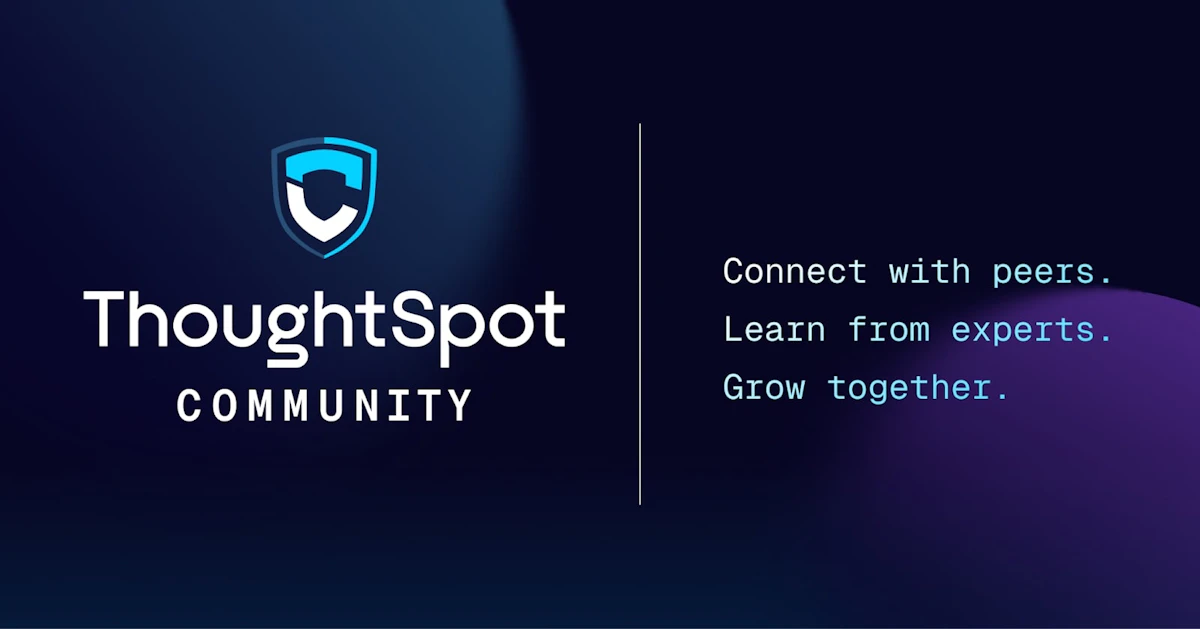 ThoughtSpot Community: Connect, Learn, and Lead in Data
