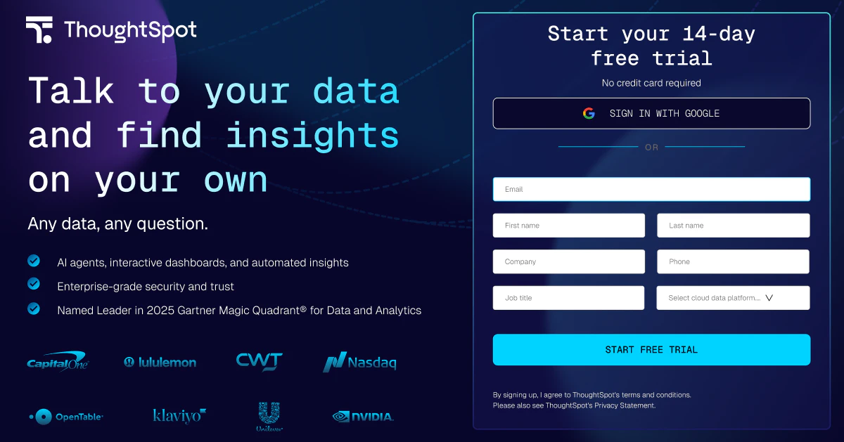 Free 14-day trial | ThoughtSpot